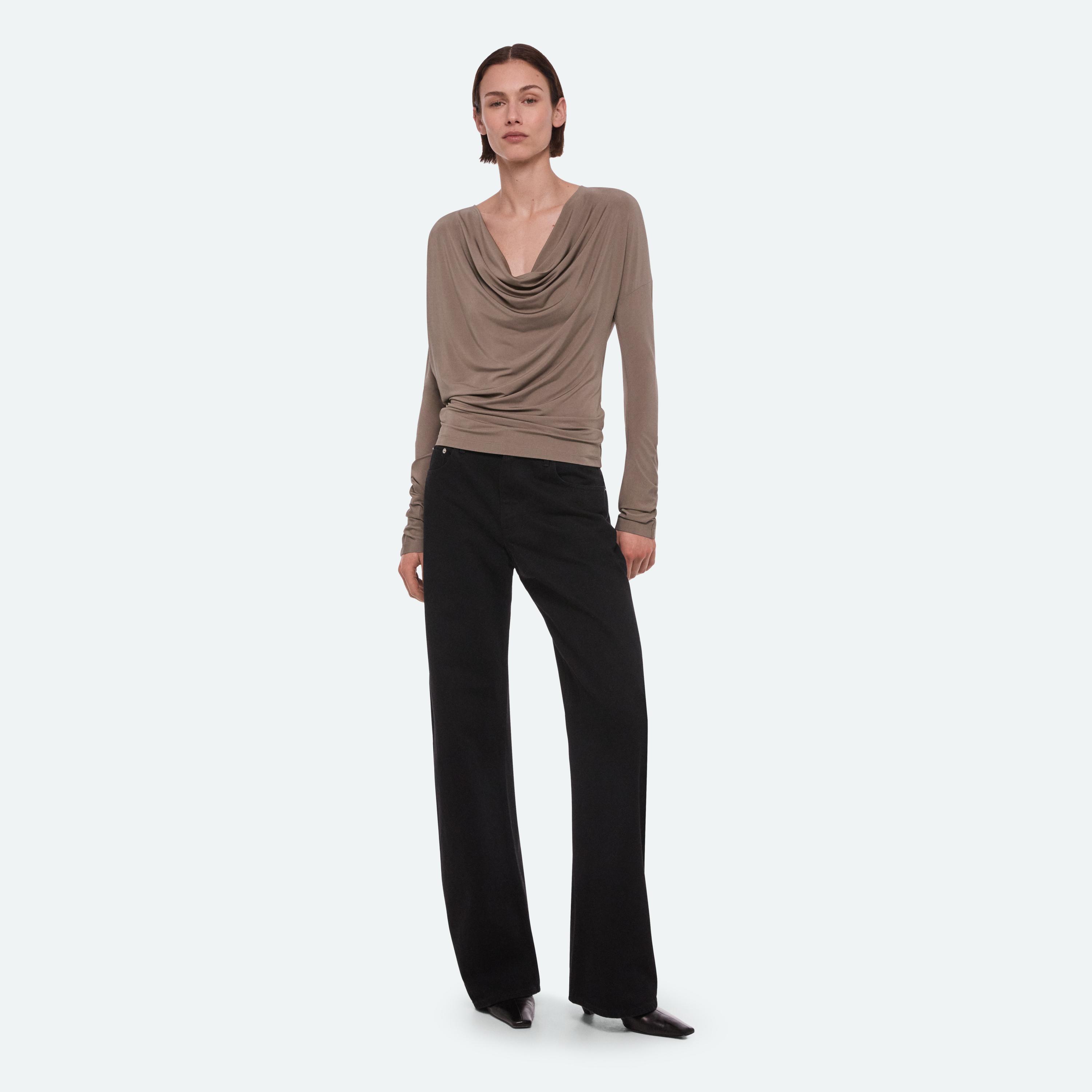 HELMUT LANG Helmut Lang Long Sleeve Cowl Neck Top